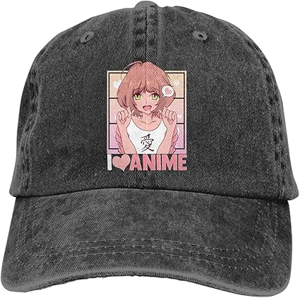 I Love Anime Hat Anime Girl Baseball Cap Adjustable Anime Trucker Dad ...