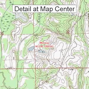 Amazon.com : USGS Topographic Quadrangle Map - Midway, Alabama (Folded ...