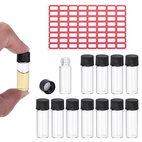 Mua PATIKIL 2ml Clear Glass Bottles Set of 12 Sample Bottles with Screw ...