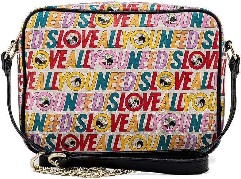 Loungefly The Beatles All You Need is Love Crossbody Bag: Amazon.co.uk ...
