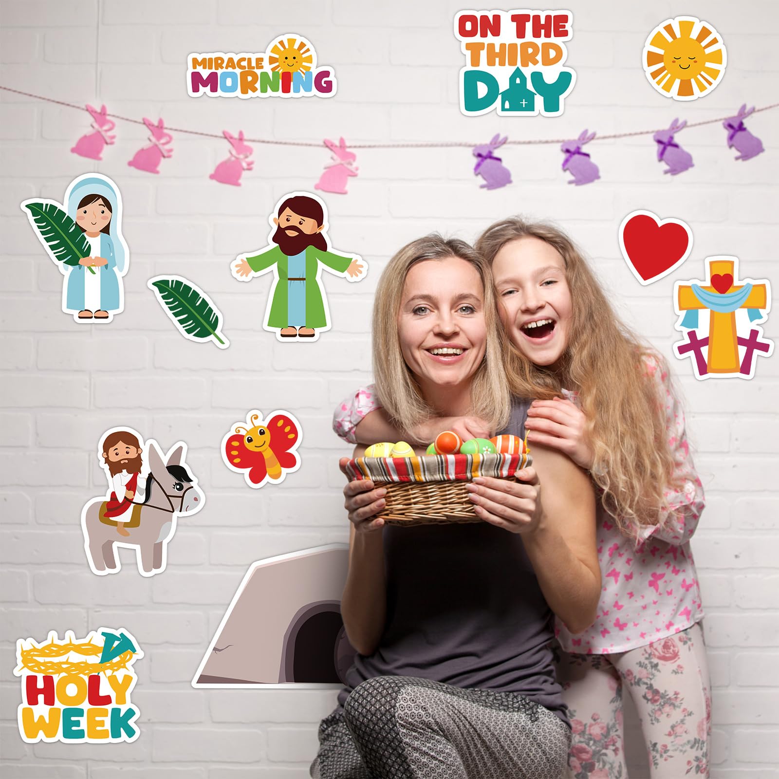 Motipuns 72 Pcs Easter Holy Week Bulletin Board Decorations Set Easter ...