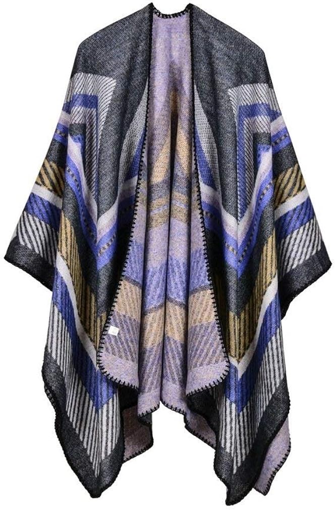 Chal De Mujer Otoño Invierno Suéter Flecos Poncho Capa Clásico Especial ...