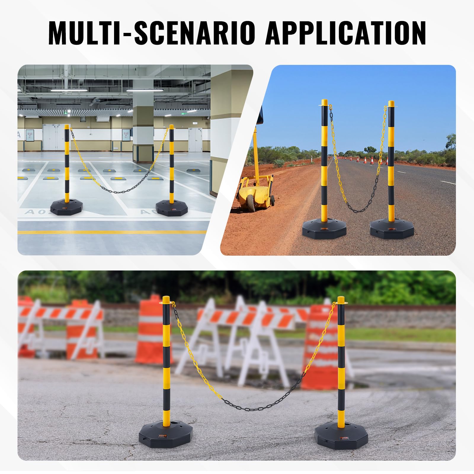 Mua VEVOR Adjustable Traffic Delineator Post Cones, 2 Pack, Traffic ...