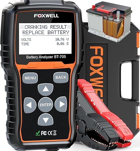 FOXWELL BT705 Car Battery Tester 24V 12V, Professional Automotive 100 ...