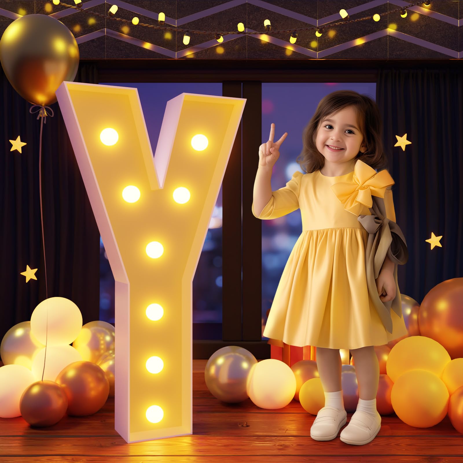 imprsv 3FT Marquee Light Up Letters Y, Large Light Up Letters, Big ...