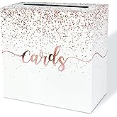 Amazon.com: LIKAJON 1 Pack Black and Rose Gold Card Box for Party, 8.7 ...