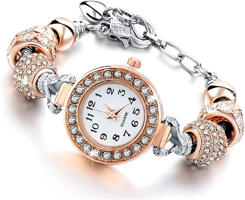 Beloved Reloj Pulsera de mujer con cristales – Pulsera con Beads plata ...