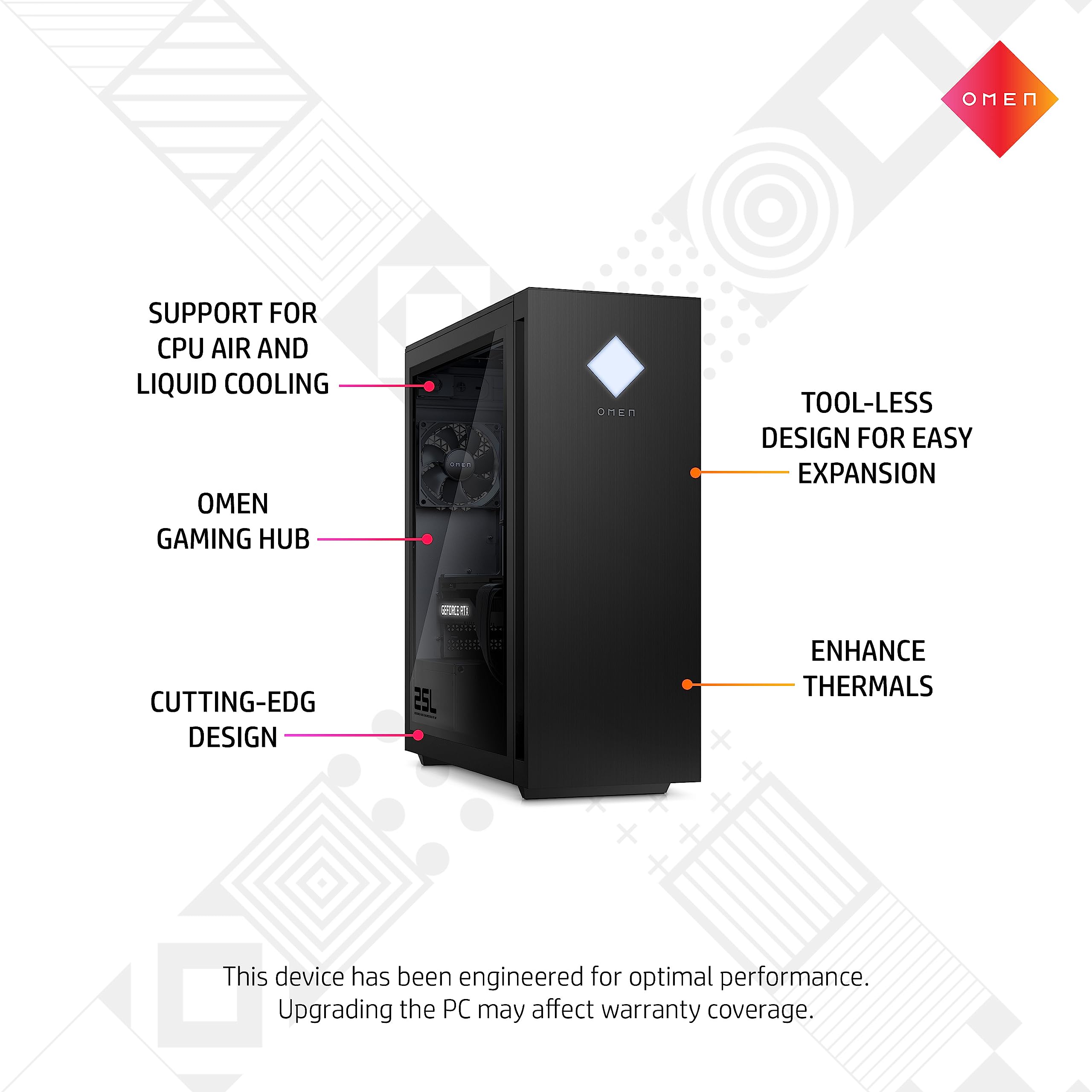 Mua HP Omen 25L Gaming Desktop PC GT15-0015na | AMD Ryzen? 5-5600G Processor | 16GB HyperX DDR4 ...