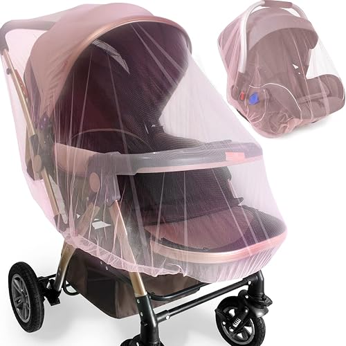 Durable Baby Stroller Mosquito Net (2 Pack) - Universal Elastic Edge ...