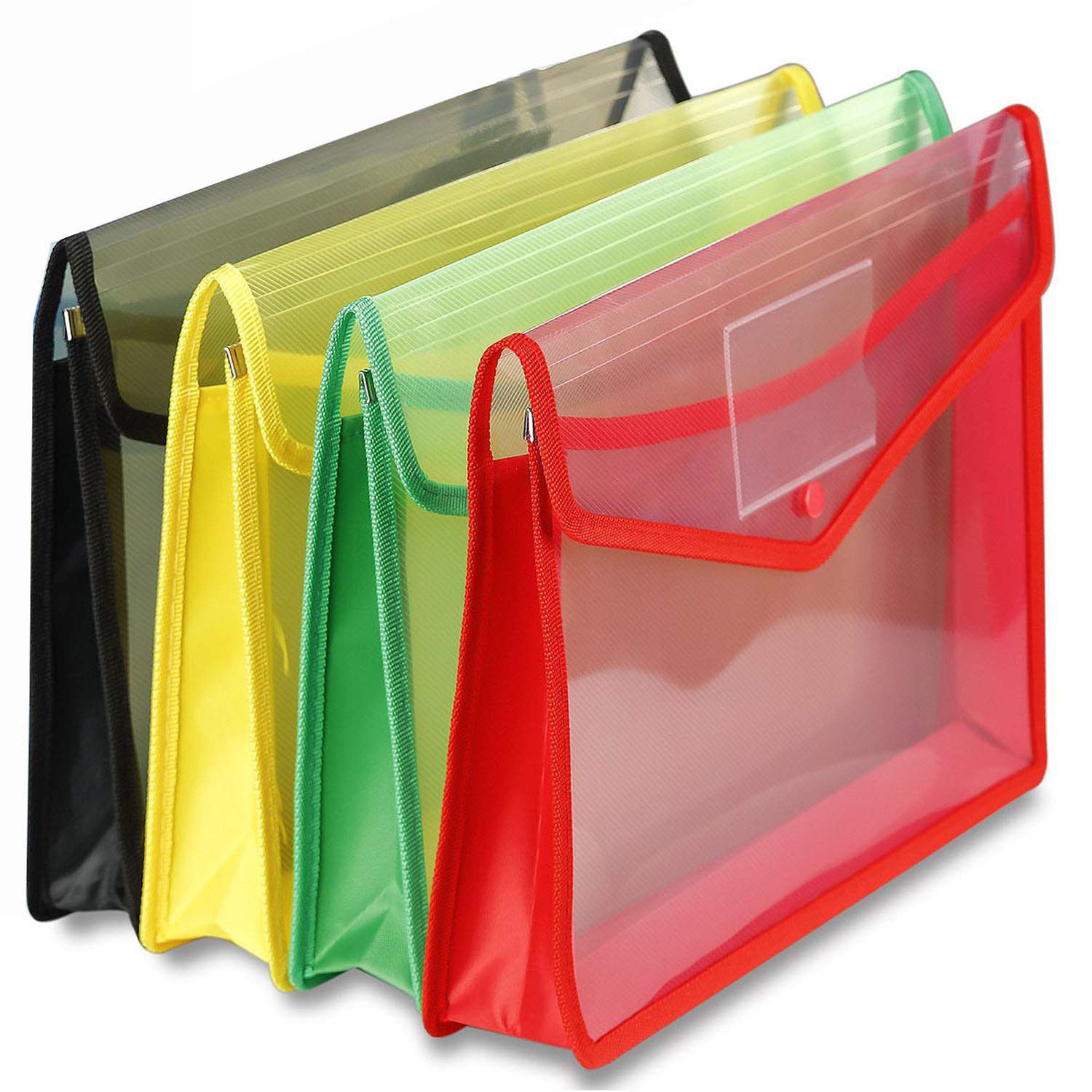 GreatDio Transparent Poly-Plastic A4 Documents File Storage Envelope ...