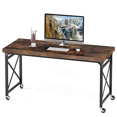 Tribesigns 55 inches Rolling Computer Desk, Modern Australia | Ubuy