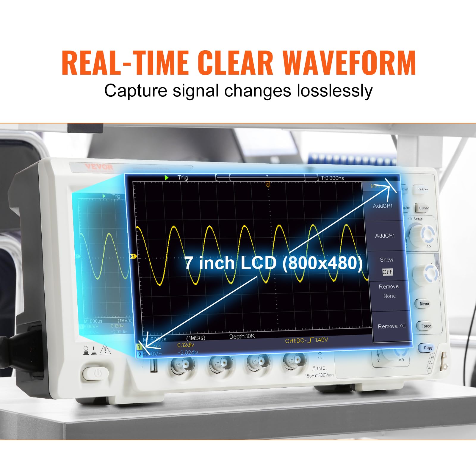 Mua VEVOR Digital Oscilloscope, 1GS/S Sampling Rate, 100MHZ Bandwidth ...
