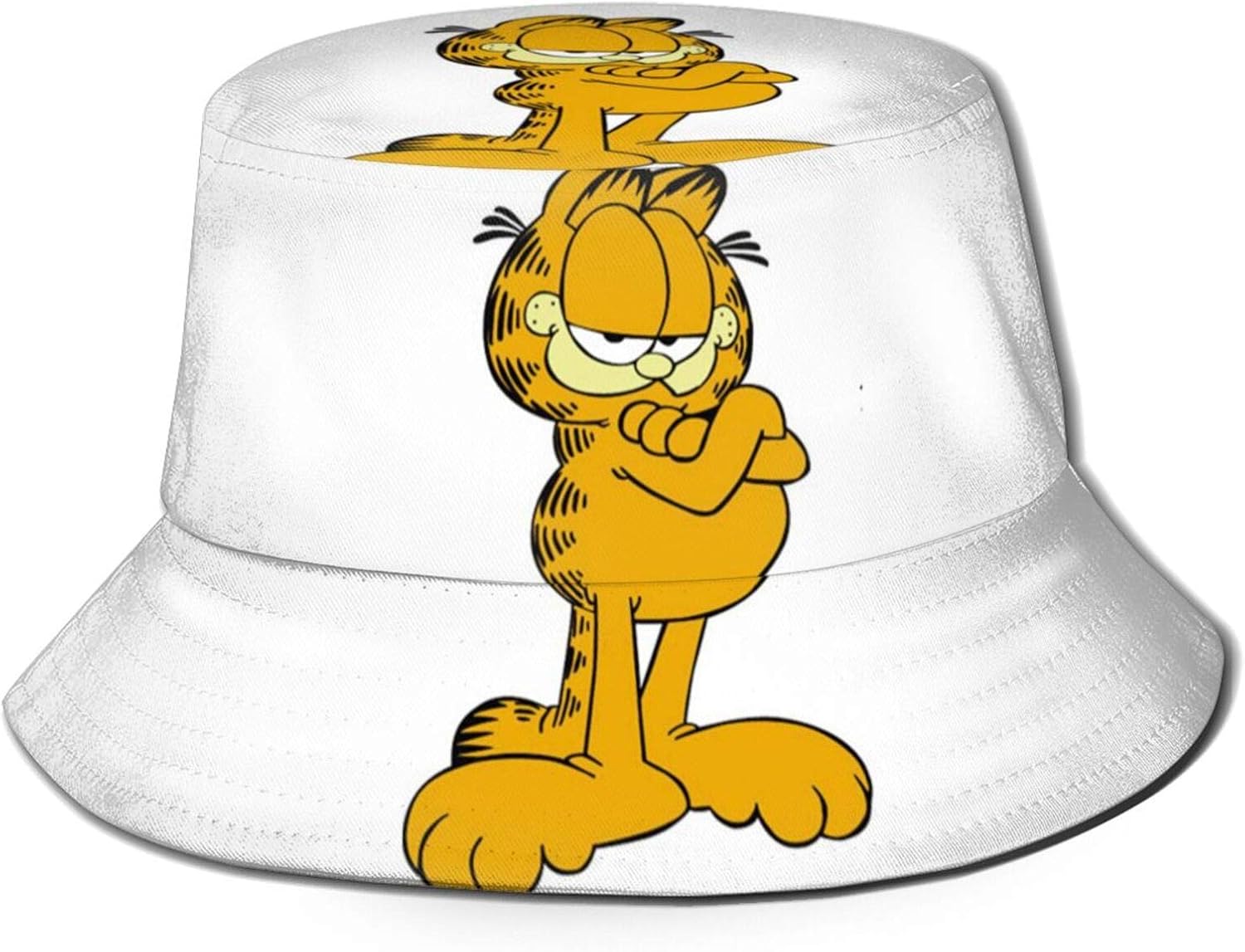 Garfield Black White Bucket Hat Women Fisherman Cap Grain Sun ...