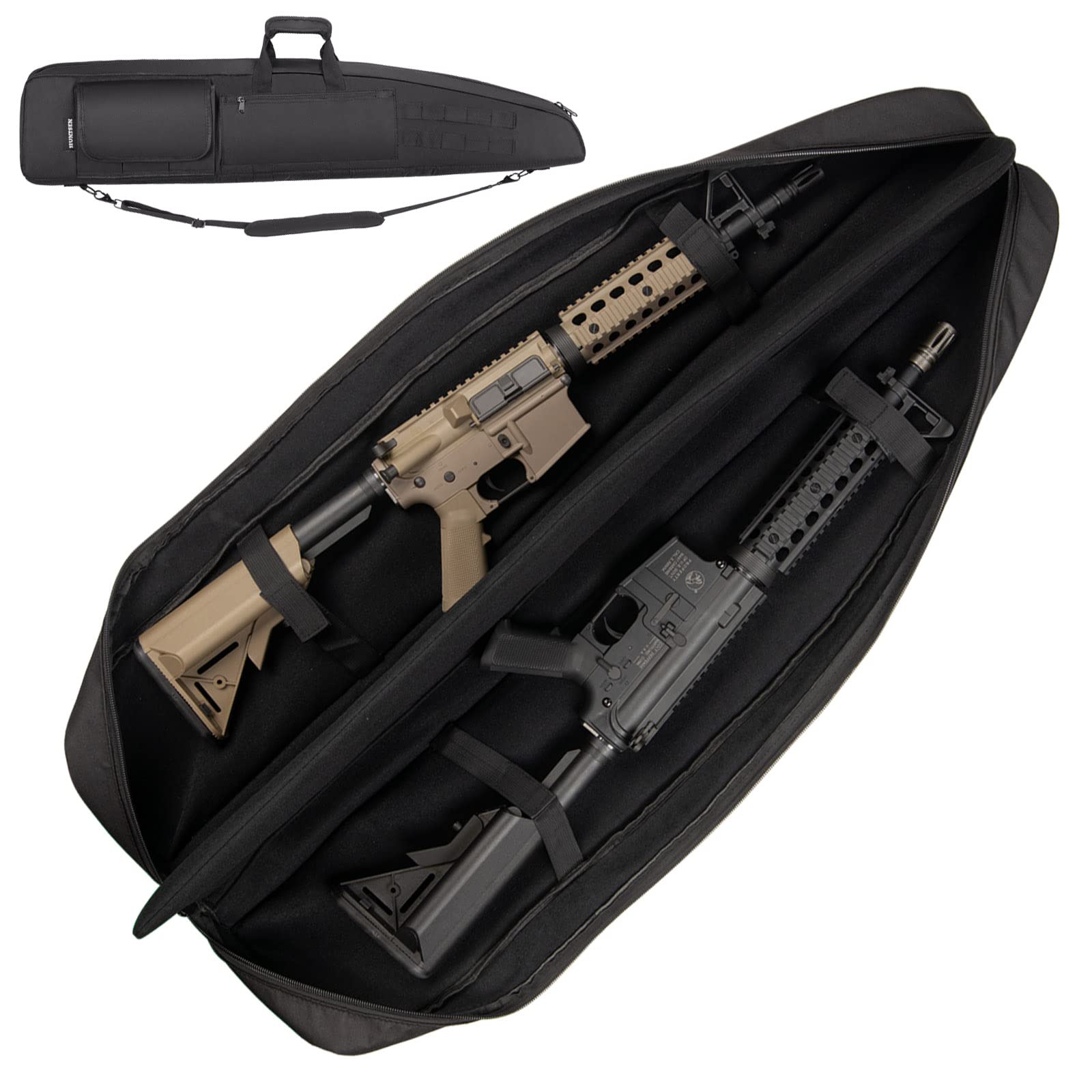 HUNTSEN Soft Double Shotgun Rifle Case 38” 42” 44” 46" 52" Long Gun Bag ...