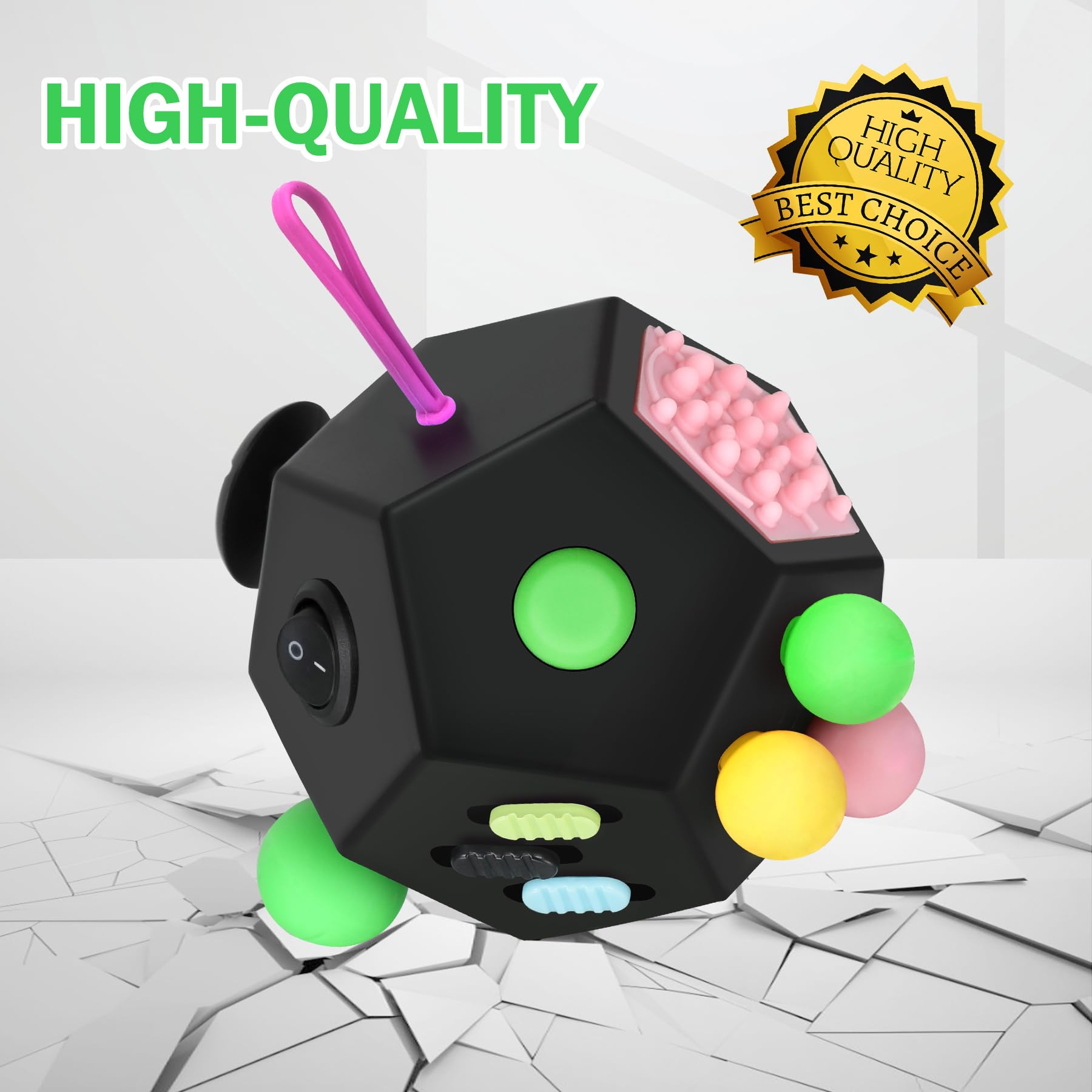 Mua VCOSTORE Dodecagon Fidget Toys Cube - 12 Sided Fidget Toy ...