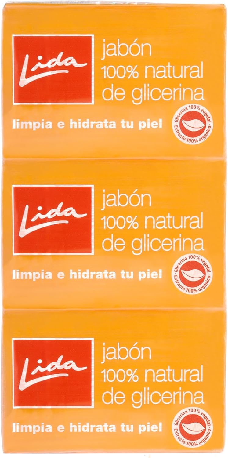 Lida - Jabón pastilla glicerina, 3 unidades: Amazon.es: Belleza