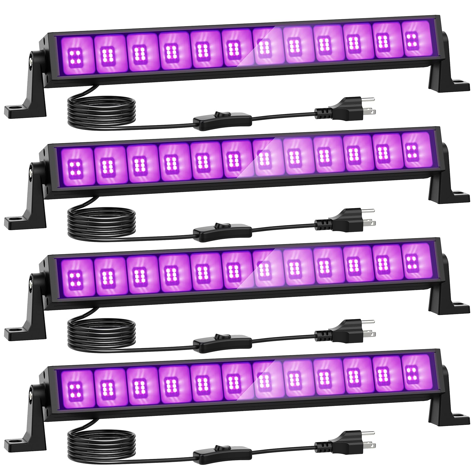 Mua Onforu 4 Pack 42W LED Black Lights, Blacklight Bars with Plug and ...