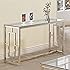 Amazon.com: Contemporary Modern Chrome Metal and Glass Sofa Console ...