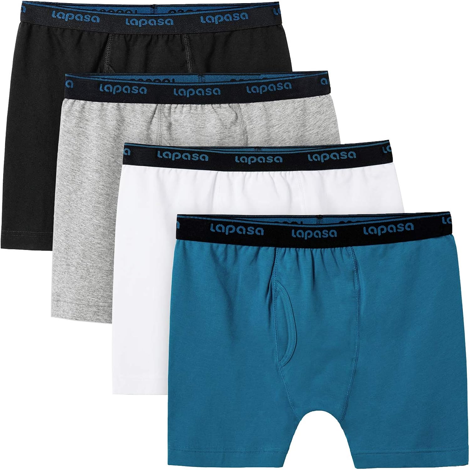 LAPASA Boxers Garçon en Coton Premium avec Poche à Ouverture - Ultra ...