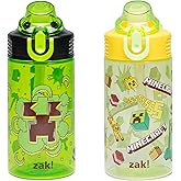 Amazon.com: Zak Designs Minecraft Sage Water Bottle For School or ...