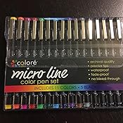 Amazon.com: Colore PRECISION Ultra Fine Tip Micro Line Pens âÂÂÂÂ ...
