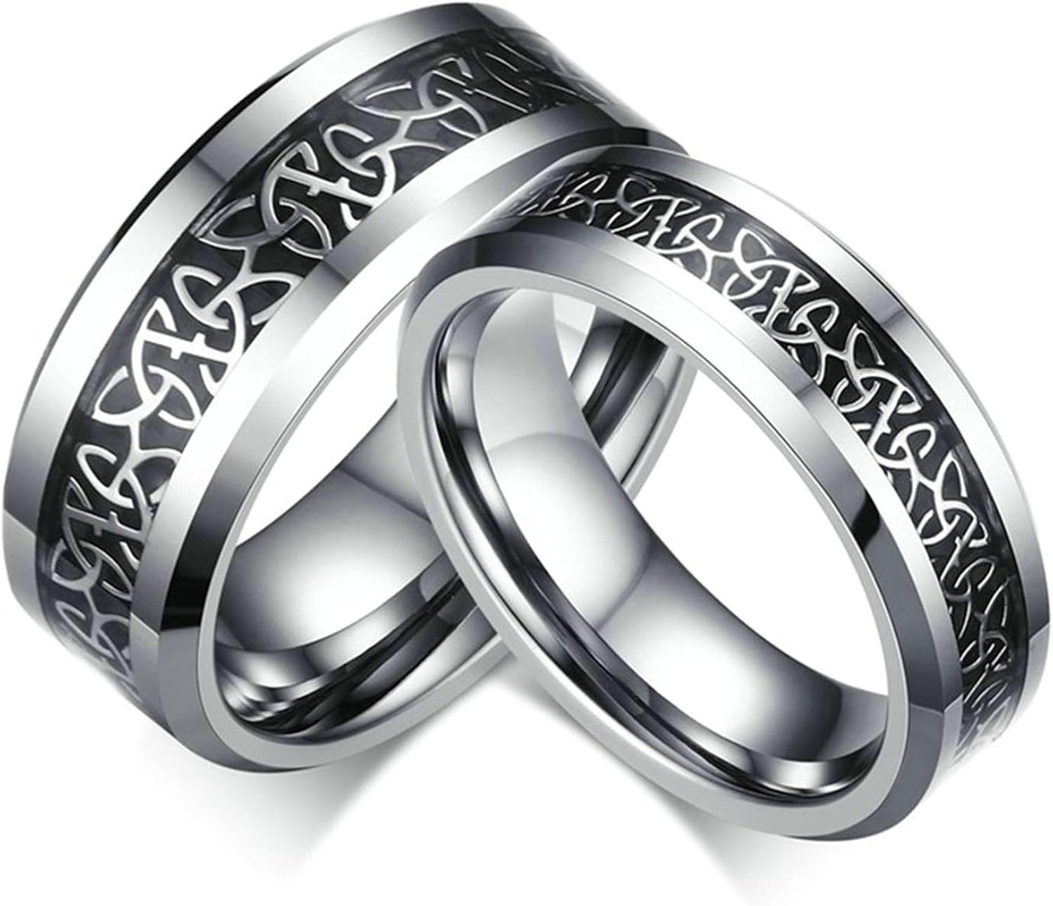 Beglie 8MM Partnerringe für Sie Und Ihn Edelstahl Eheringe Irischer ...