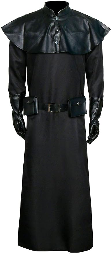 Buy FirstCos Plague Doctor Costume for Adults Halloween Clothing Black ...