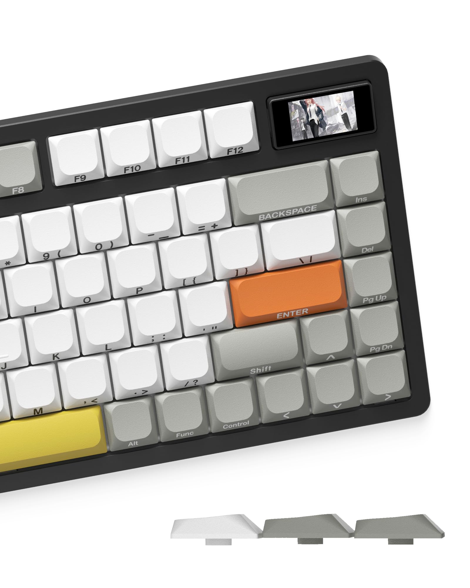 Mua White Gray Low Profile Keycaps - Side Printed Keycaps, Keyboard ...