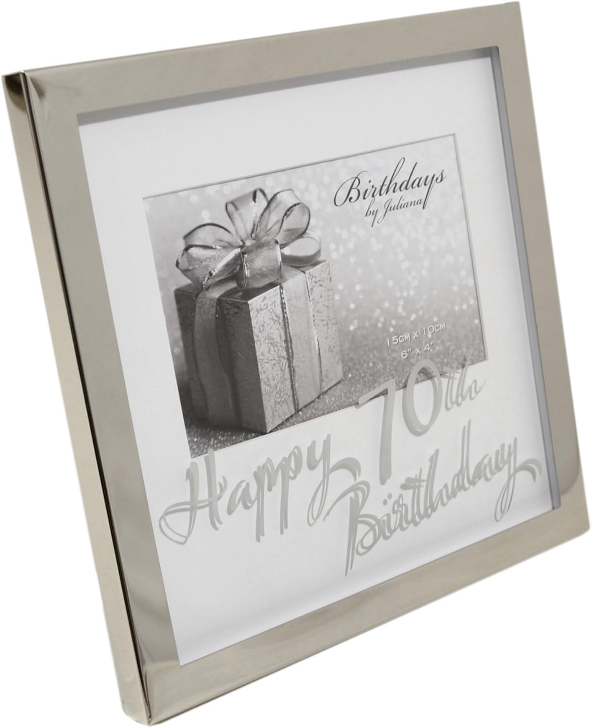 70th Birthday Mirrored Photo Frame 4 x 6 – BigaMart