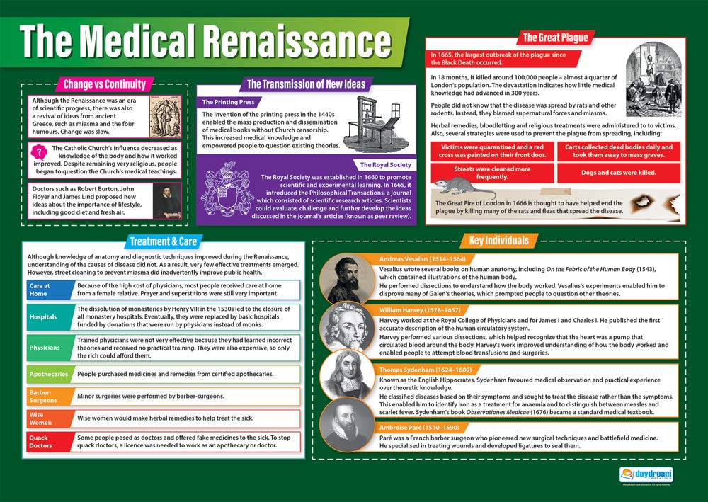 The Medical Renaissance | History Posters | Gloss Paper measuring 850mm ...