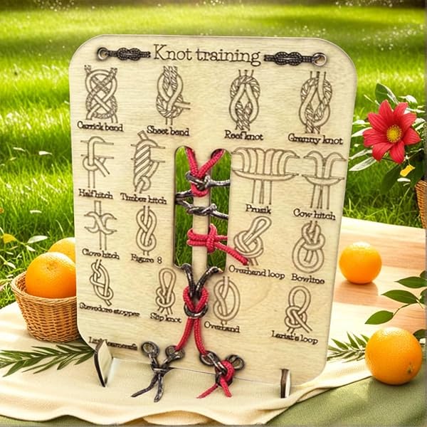 Knot Tying For Kids Learn Knot Training Board,Hand-Carved Stylish And ...