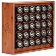 Amazon.com: AllSpice Wood Spice Rack, Includes 30 4oz Jars- Cherry ...
