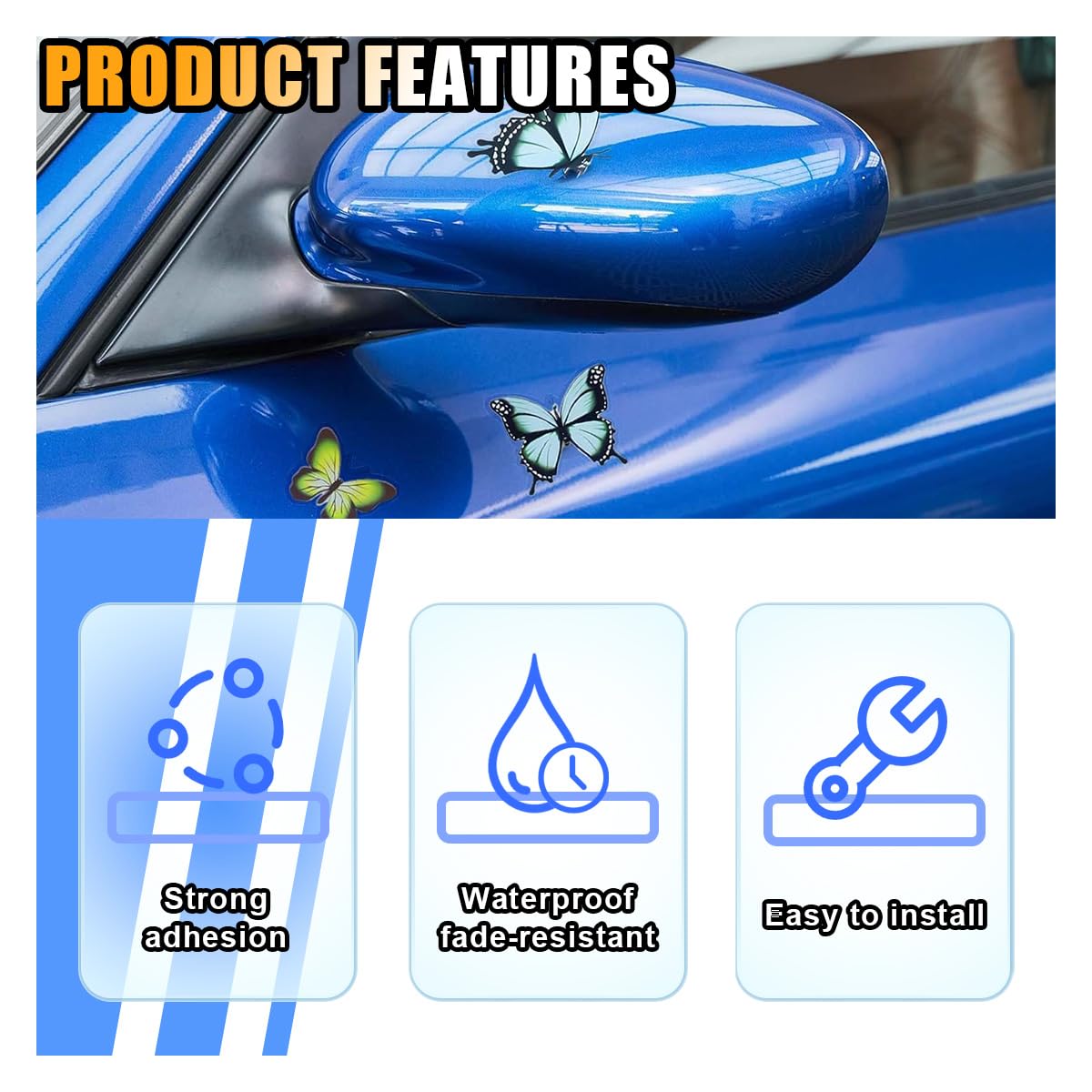 Mua Butterfly Vinyl Car Sticker Decals, Waterproof Car Bumper Stickers ...