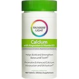 Amazon.com: Rainbow Light Magnesium Calcium + Food Based Tablets 180 ...