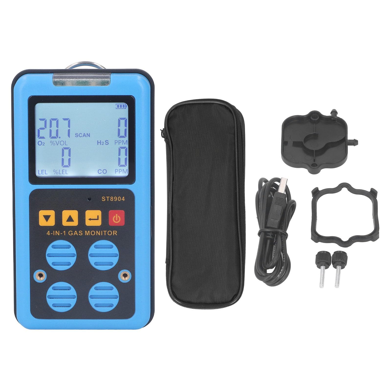Forensics 4 Gas Meter Gas Detector, CHNADKS Rechargeable 4 Gas Monitor ...