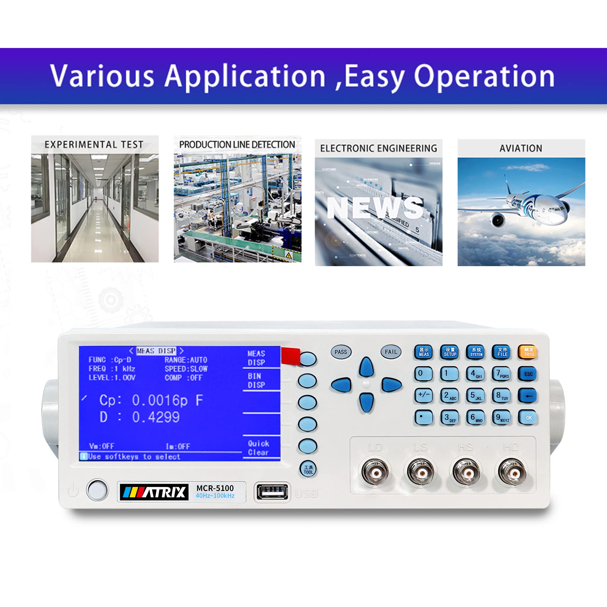 Mua MATRIX LCR Meter, Capacitance Meter 40Hz-100kHz, Inductance Meter ...