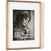 Amazon.com - 12x16 Picture Frame, USA-Sourced Natural Walnut Wood Photo Frame with Tempered ...