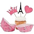 Amazon.com: Fun Express Perfectly Paris Baking Cups With Picks - 100 ...