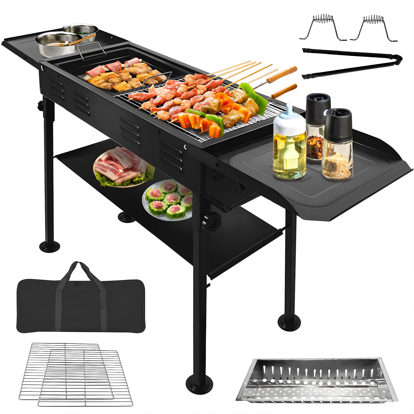 Mua Portable Charcoal Grills for Outdoor BBQ, Foldable Kabob Barbecue Grill for Camping Hibachi ...
