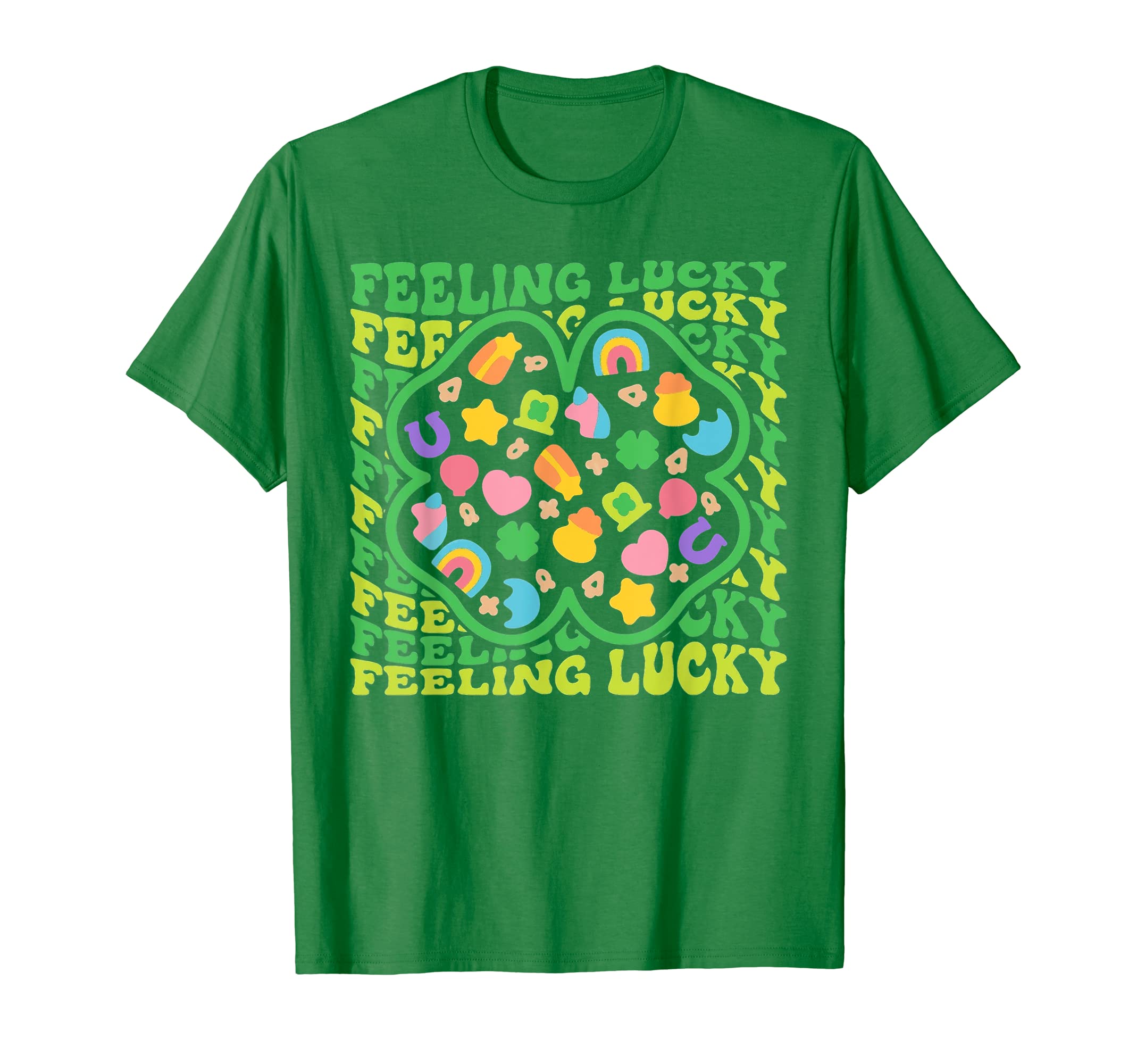 Feeling Lucky Charms St. Patrick's Day Irish Shamrock Clover T-Shirt ...