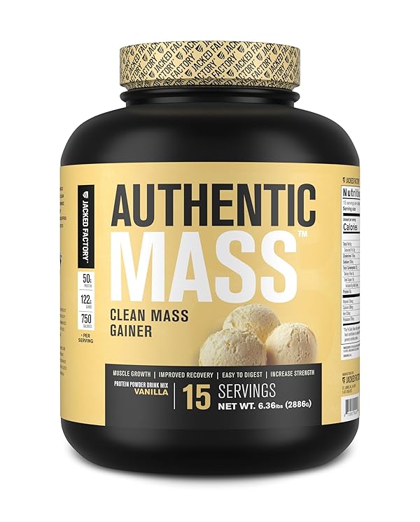 Jacked Factory Authentic Mass - Clean Mass Gainer Protein Powder for ...