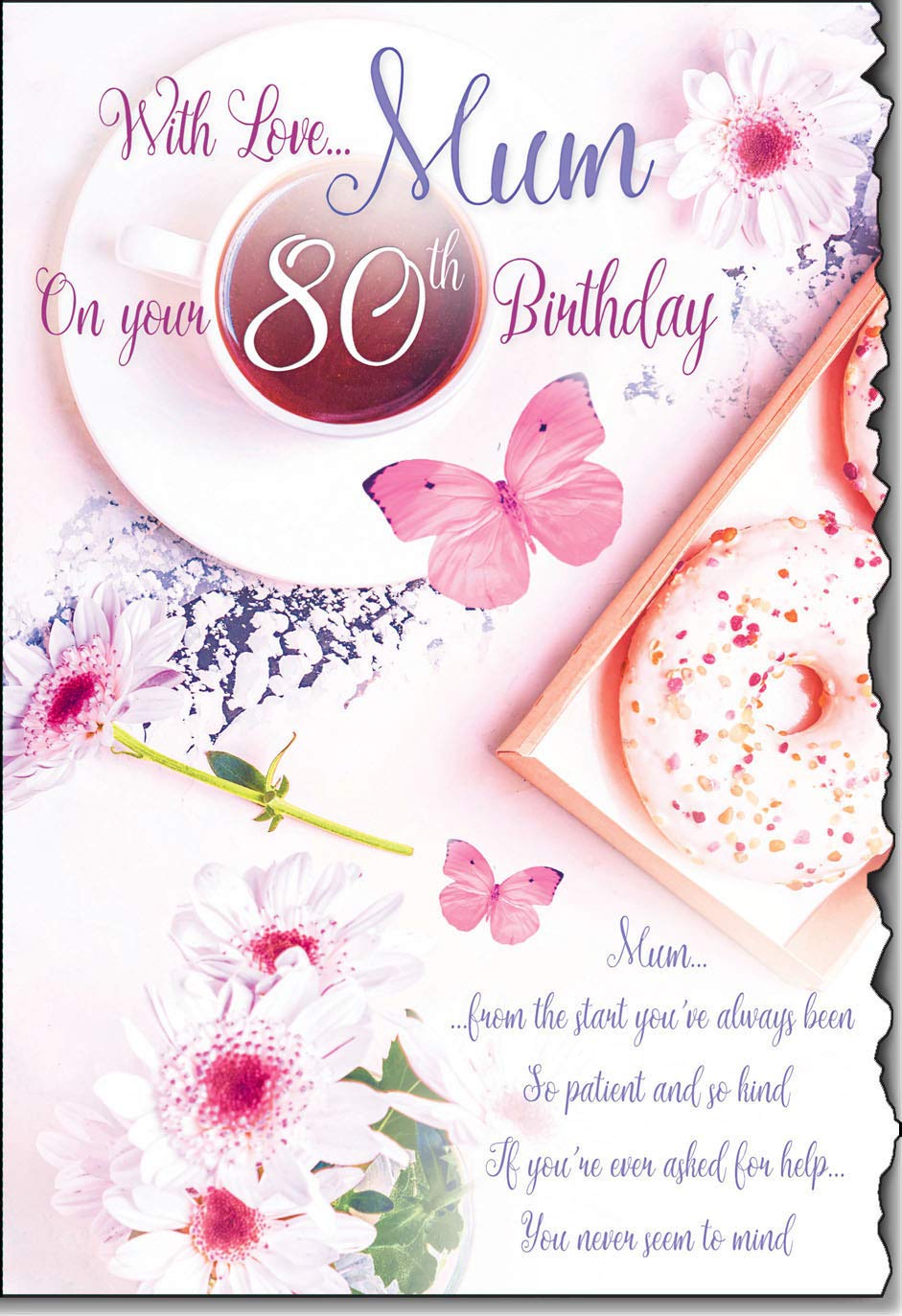 With Love Mum 80th Birthday Card Lovely Verse Amazon co uk Kitchen Home With Love Mum 80th Birthday Card Lovely Verse Amazon co uk Kitchen Home