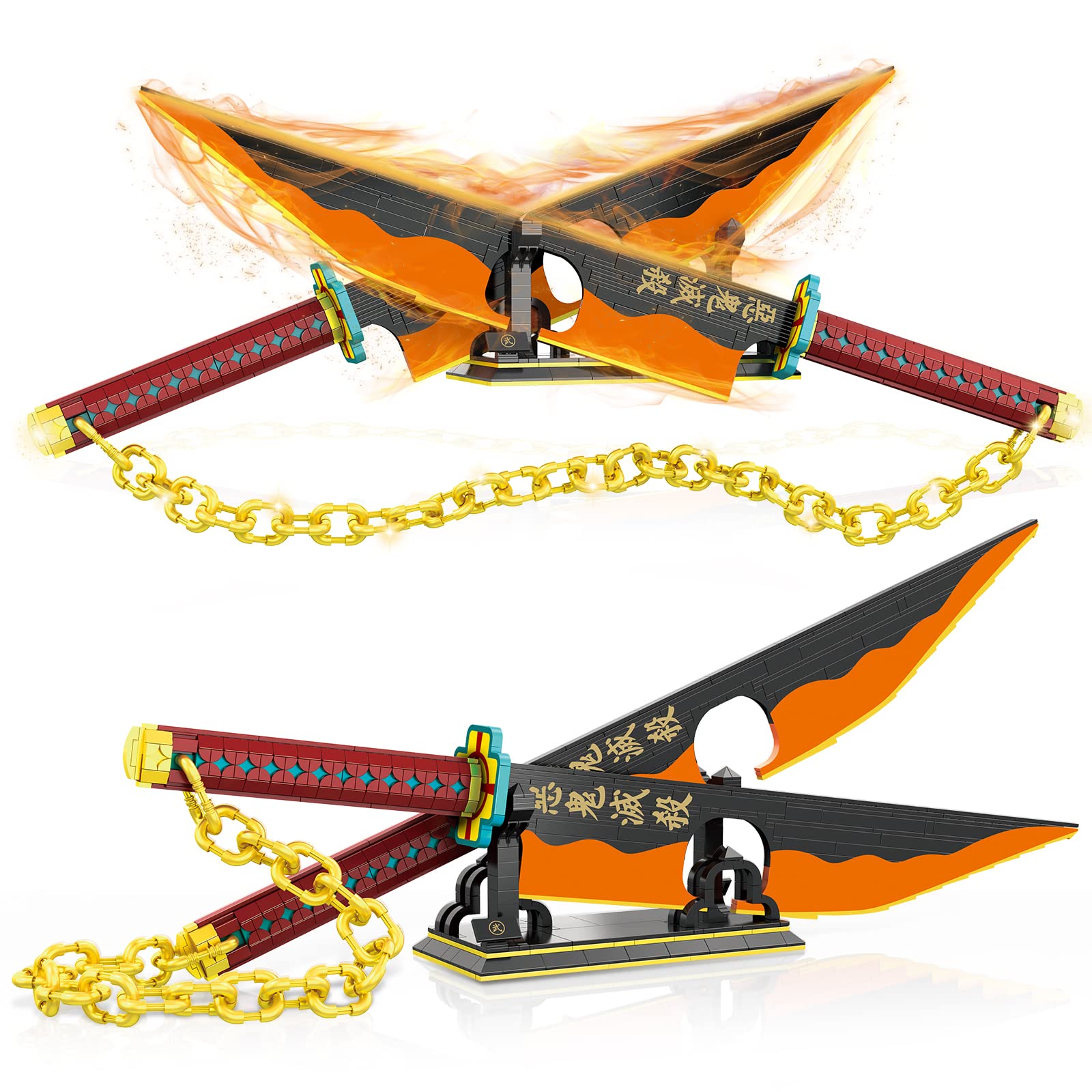 TOY PLAYER Uzui Tengen Sword Building Set Compatible with Lego, Katana ...