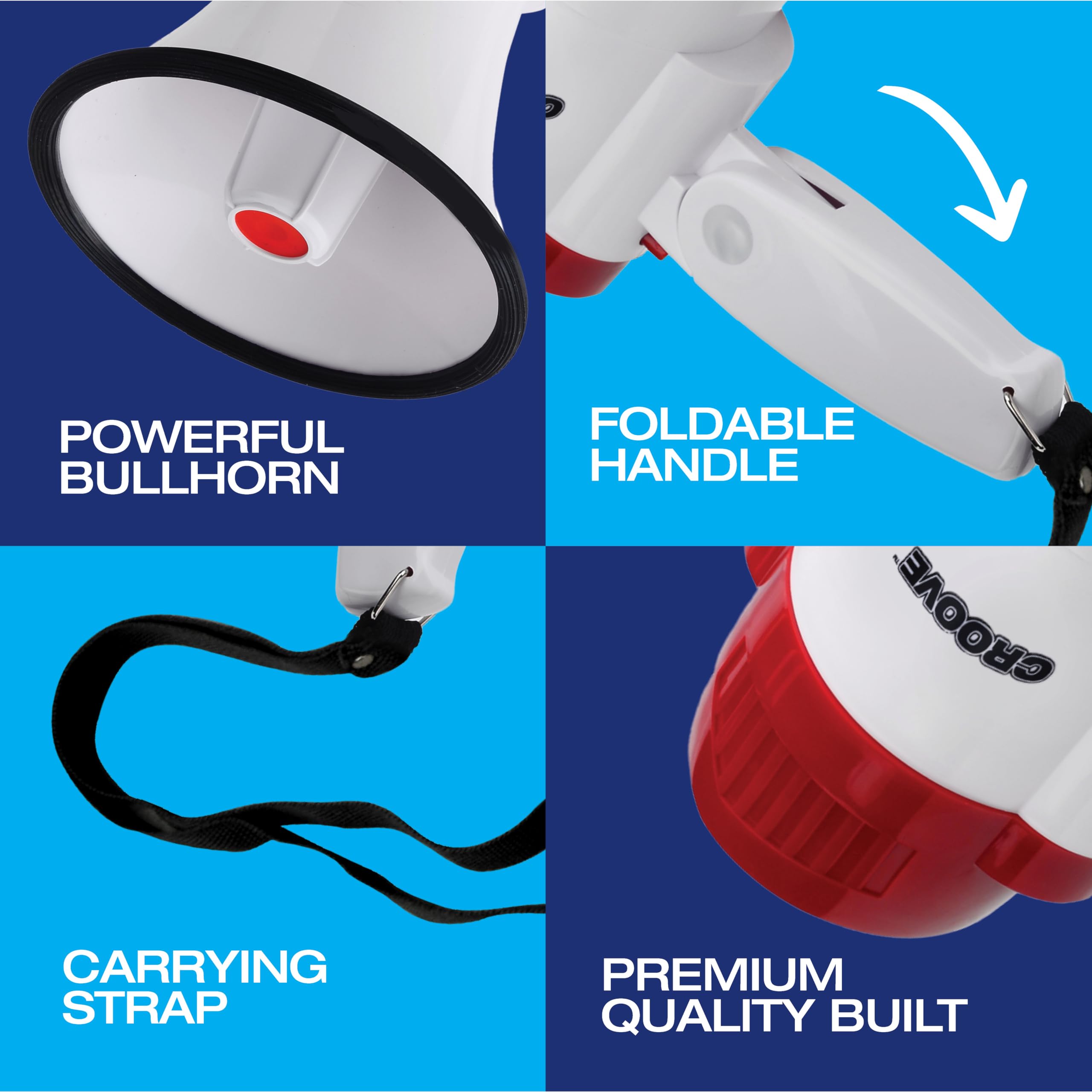 Mua 30 Watt Megaphone Bullhorn With Siren & Music, Lightweight Mini ...