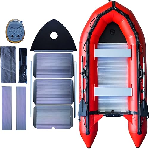 Seangles Inflatable Dinghy Boat with Aluminum Floor and Aluminum ...