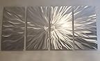 Amazon.com: Abstract Silver Metal Wall Art Sculpture - Multi-Panel ...