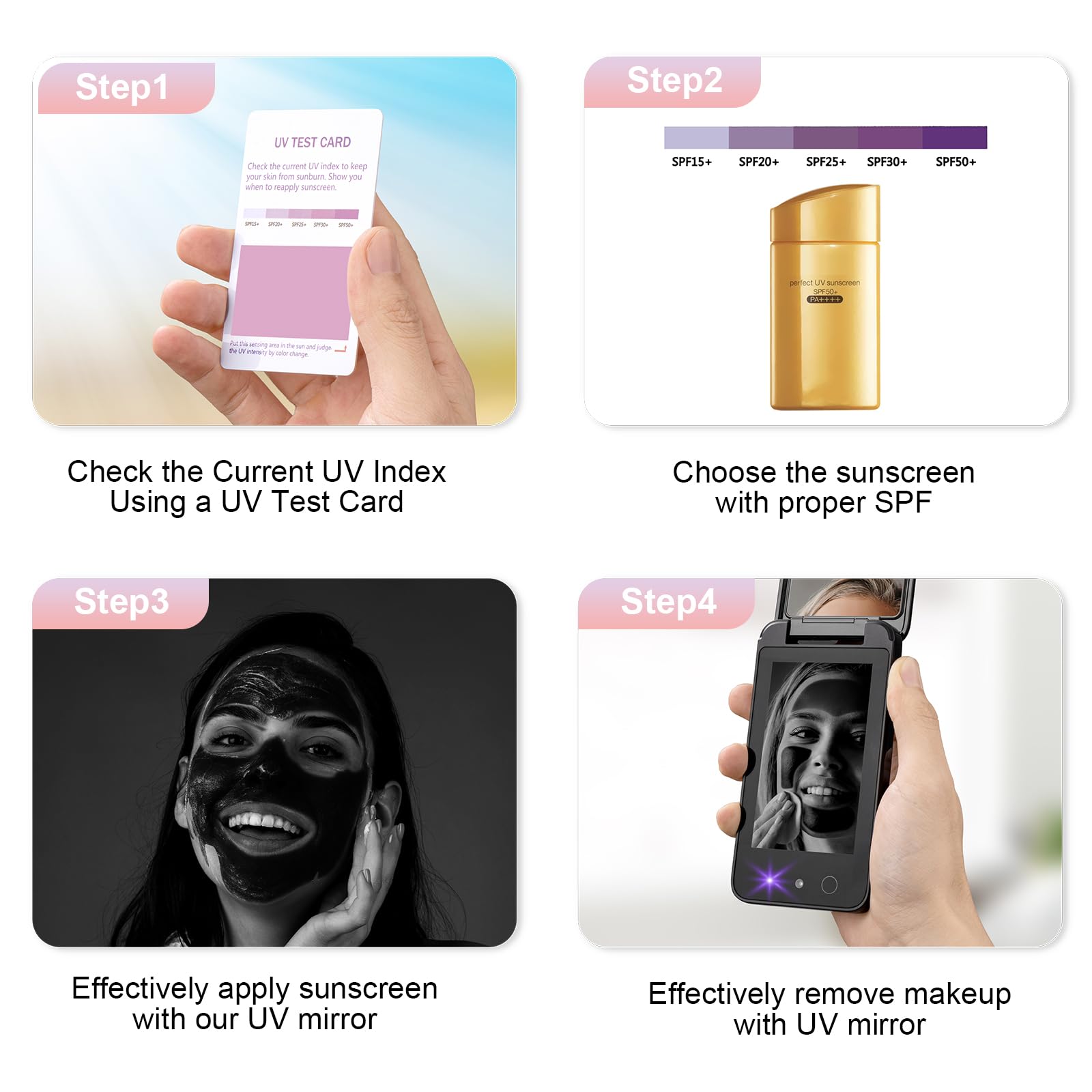 Mua Vanexiss UV Camera for Sunscreen Test UV Mirror Sunscreen Camera, 4 ...