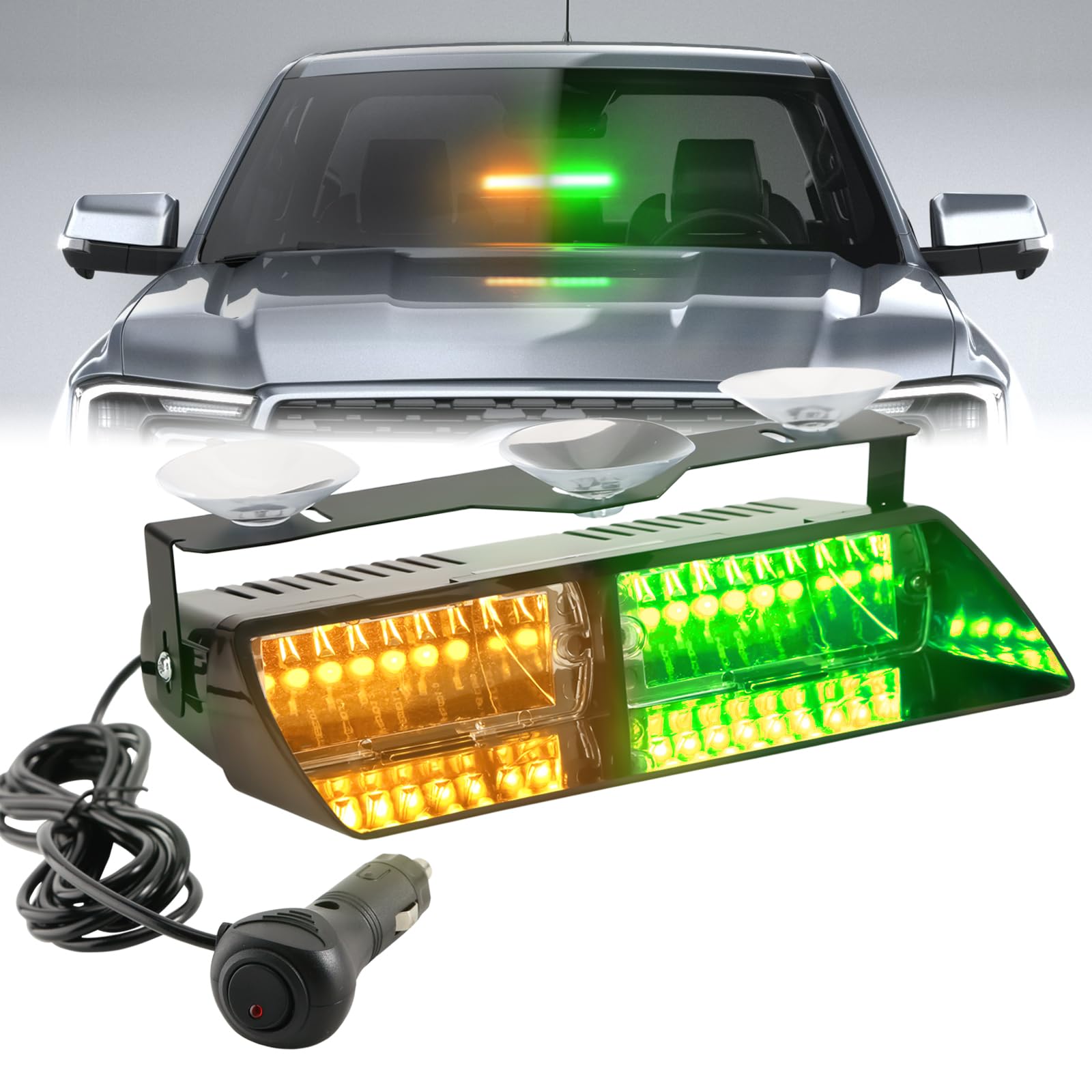 Mua Windshield LED Dash Emergency Strobe Light 16 LEDs Interior Visor ...