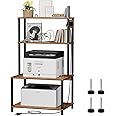 Amazon.com: Printer Stand with Storage, 4 Tier Printer Table with ...