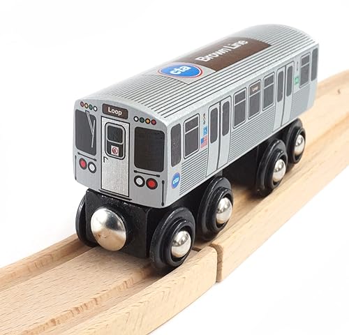 Munipals Chicago Transit Authority Wooden Railway Brown Line–Child Safe ...